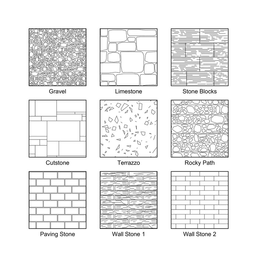 ArchiCAD Vector Fills - Stone Patterns