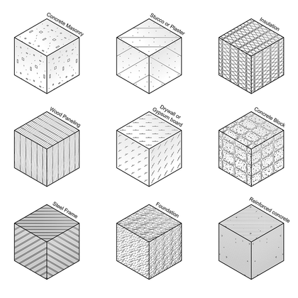 ArchiCAD Vector Fills - Wall Section Patterns