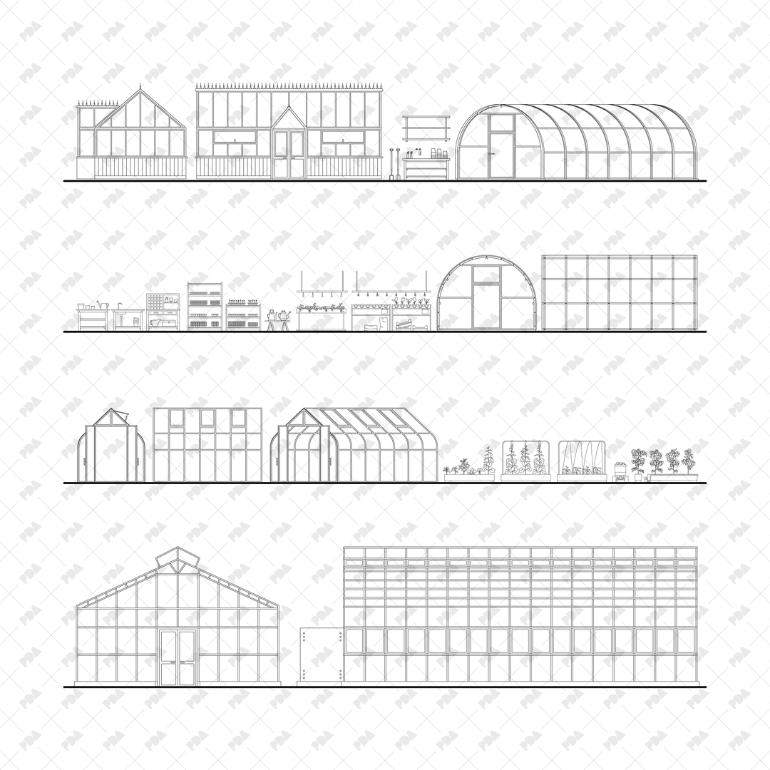 CAD, Vector Greenhouse Essentials Set