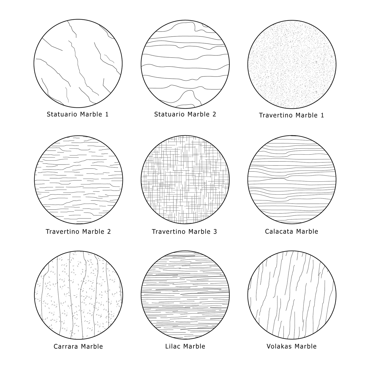 Illustrator Pattern Library - Marble Patterns