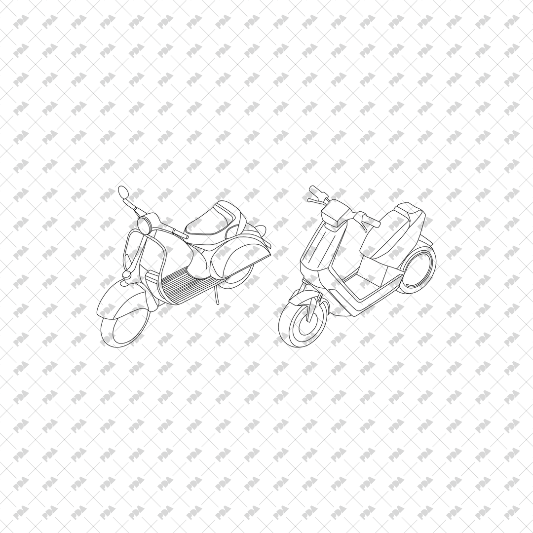 CAD, Vector, PNG Axonometric Vehicles