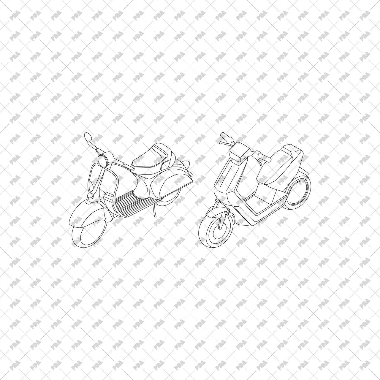 CAD, Vector, PNG Axonometric Vehicles – Post Digital Architecture