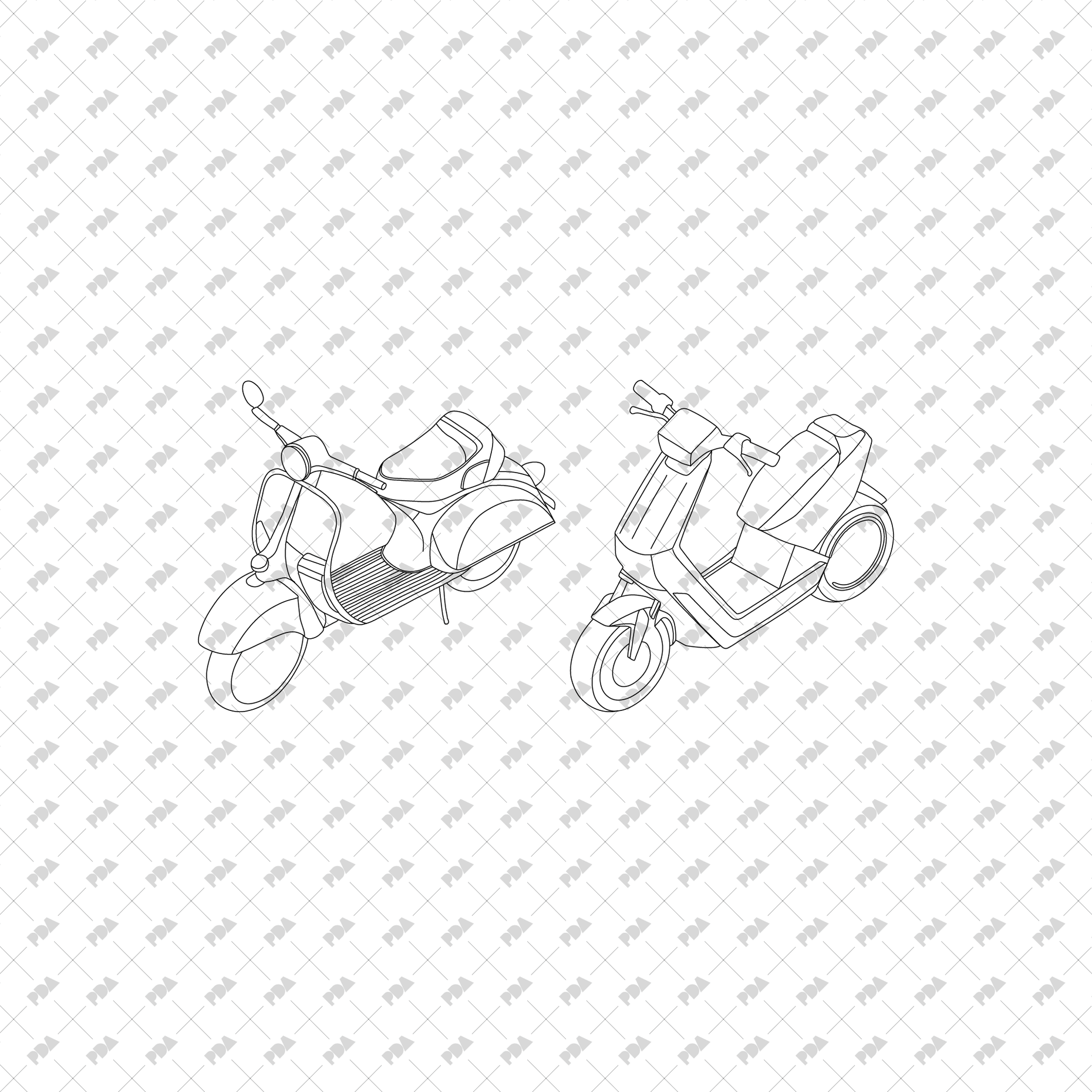 CAD, Vector, PNG Axonometric Vehicles