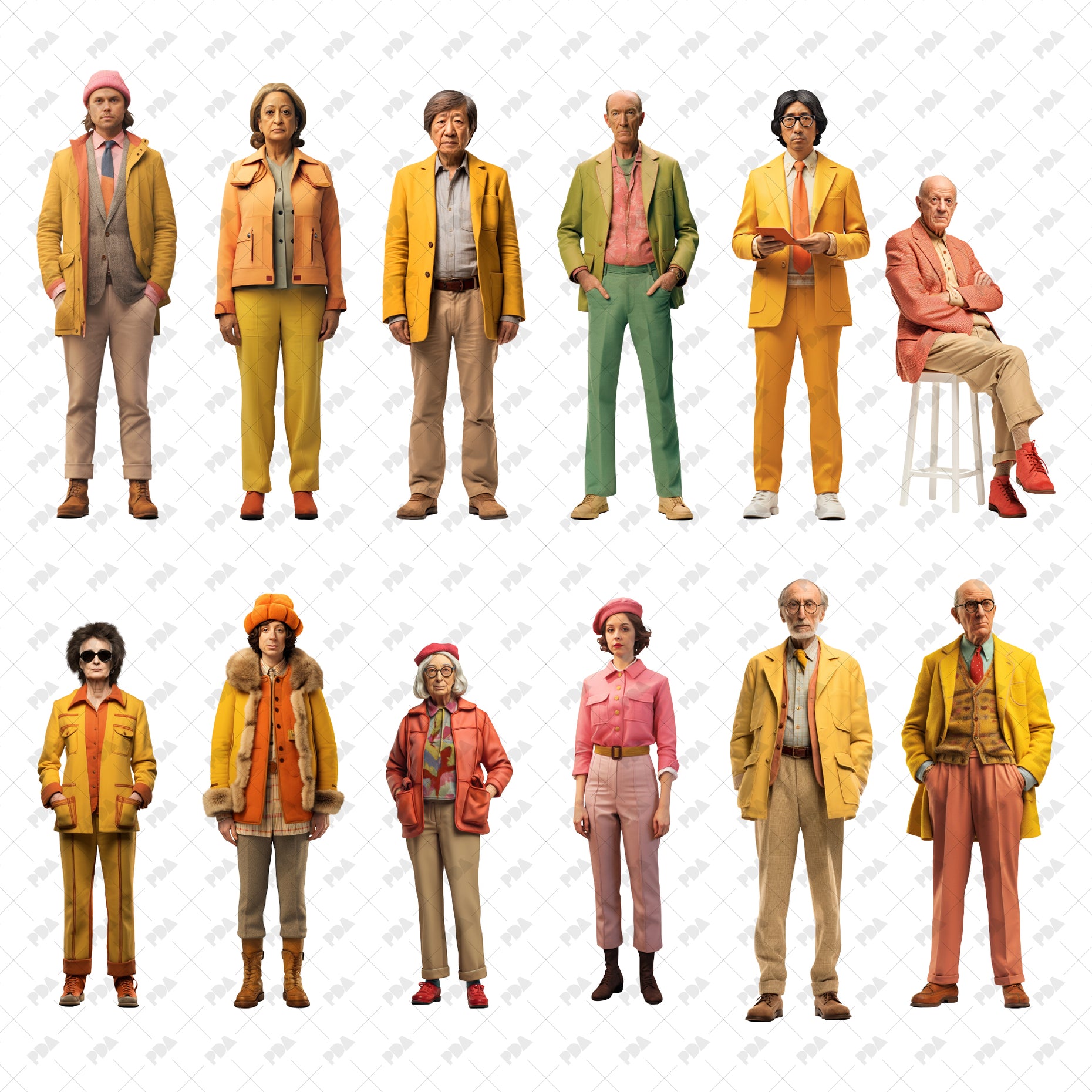PNG Colorful Characters Set | Post Digital Architecture