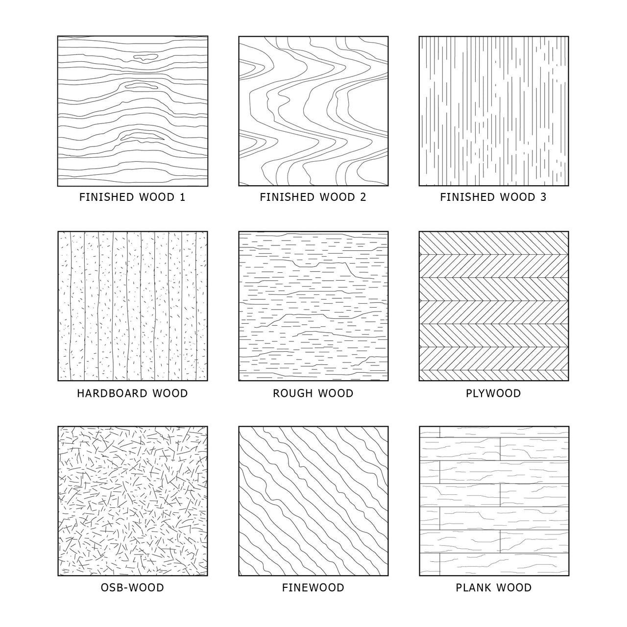 Illustrator Pattern Library - Wooden Patterns 2