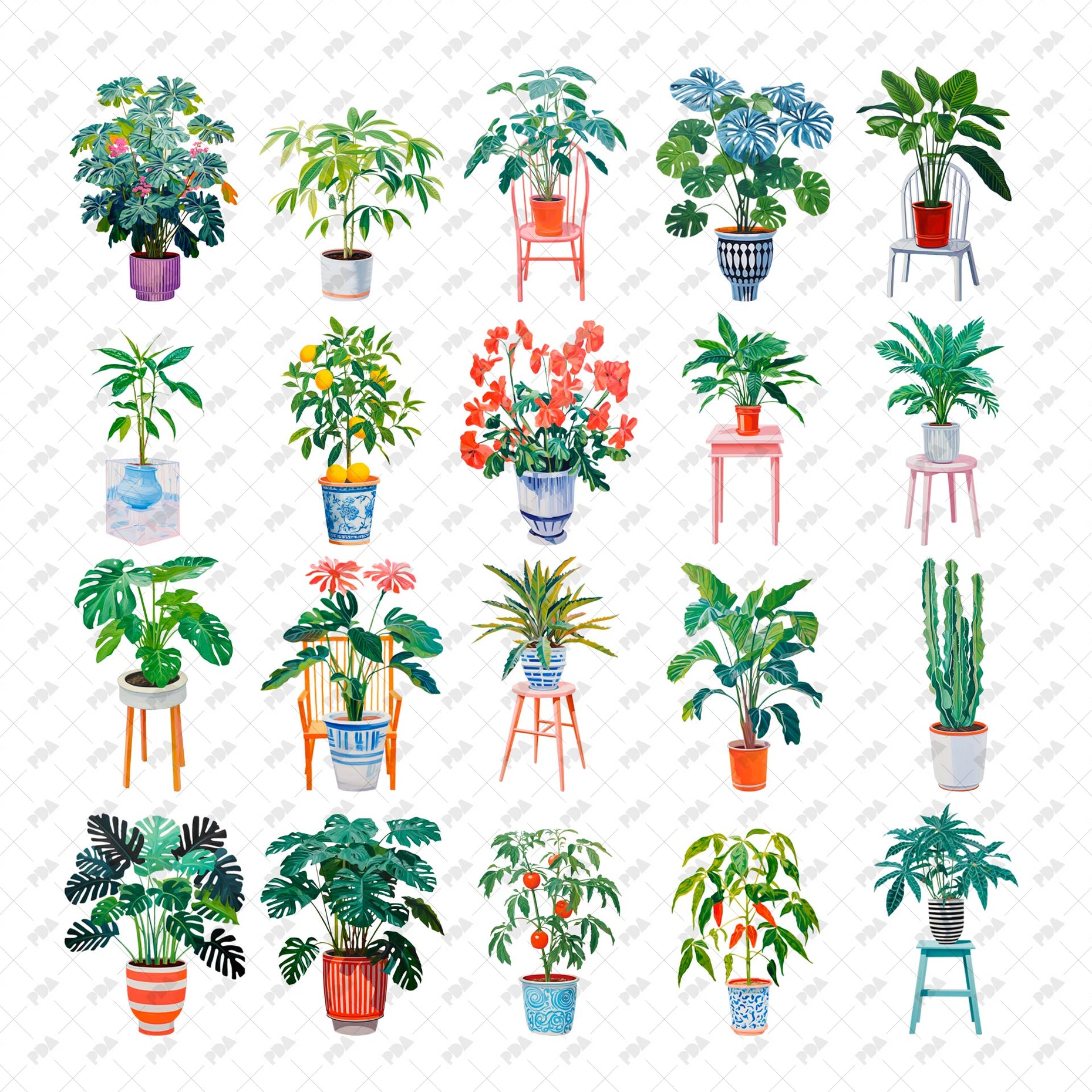 PNG Post Digital Collage Plants
