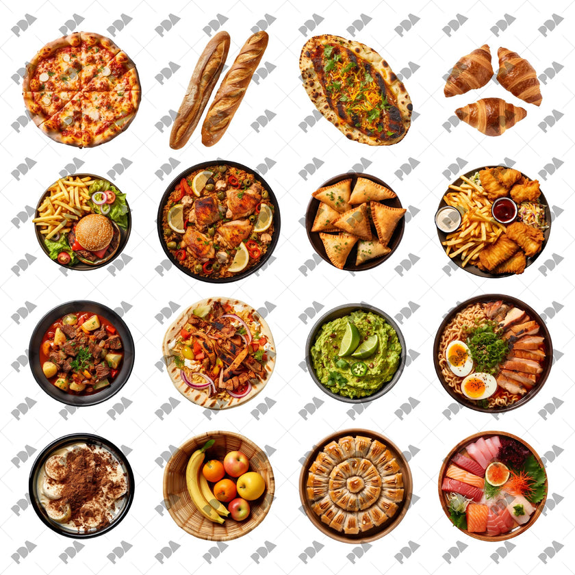 PNG Delicious Food Cutouts for Collages & Renderings