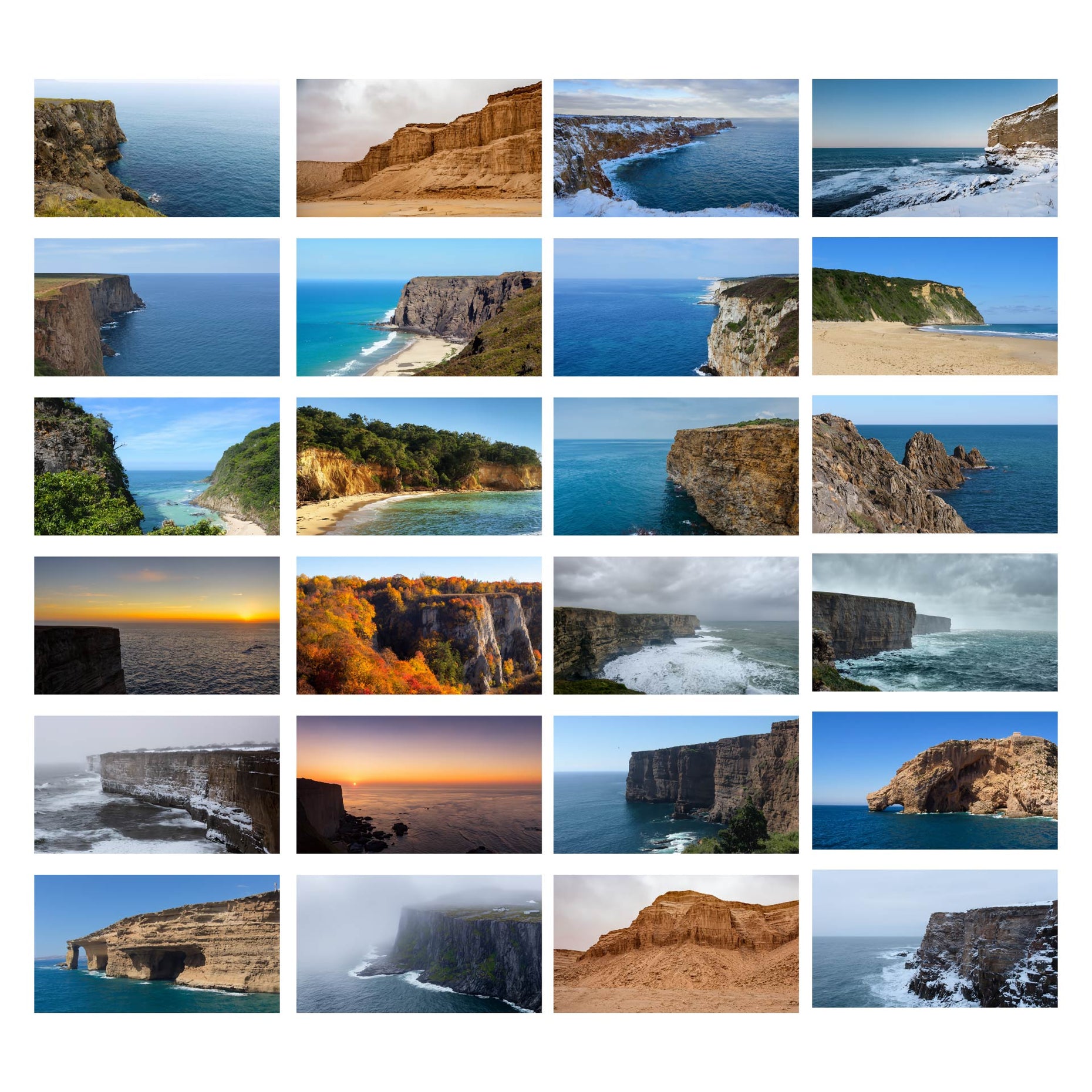 Cliffs Backgrounds Set for Collages & Architectural Drawings
