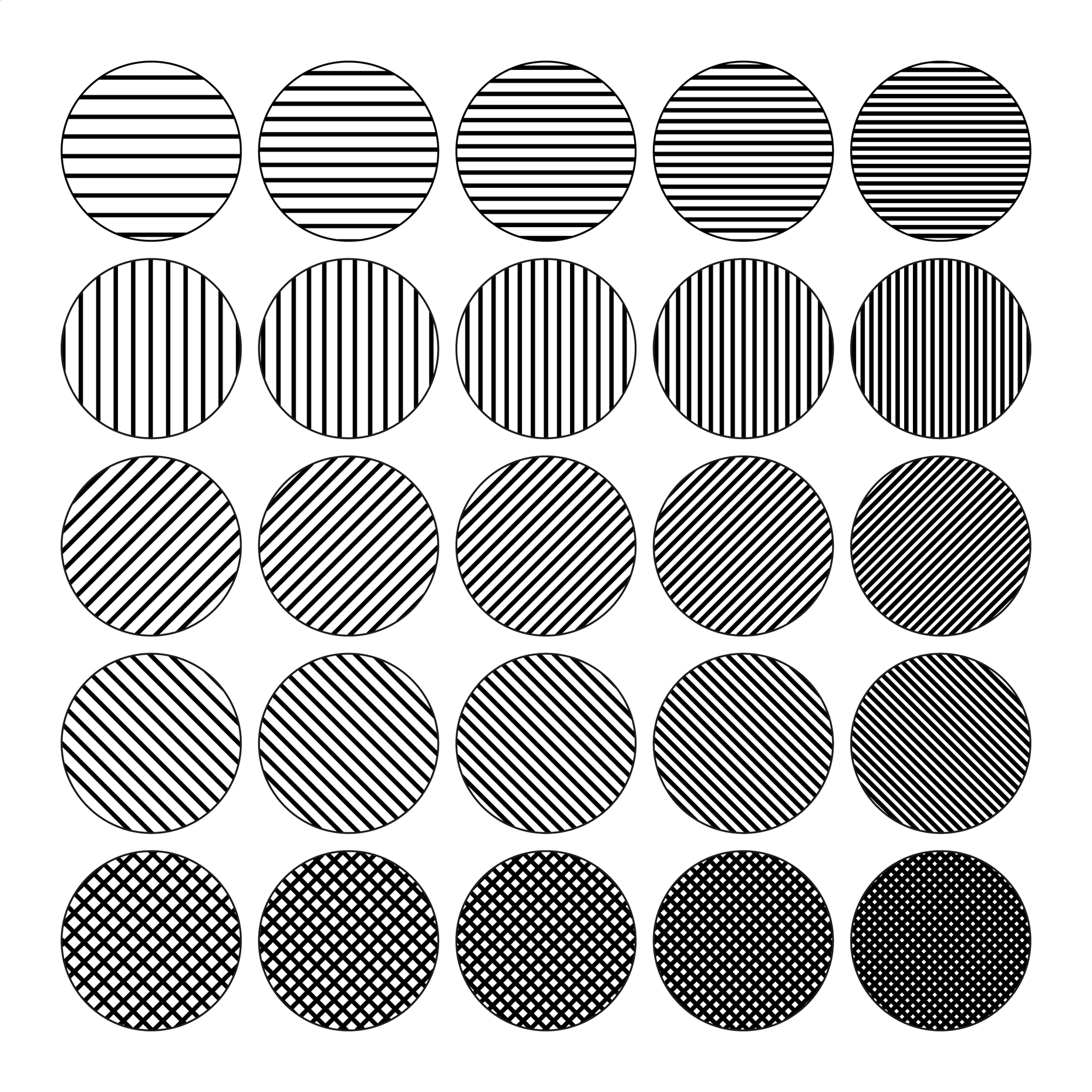Illustrator Pattern Library - Thick Lines Set