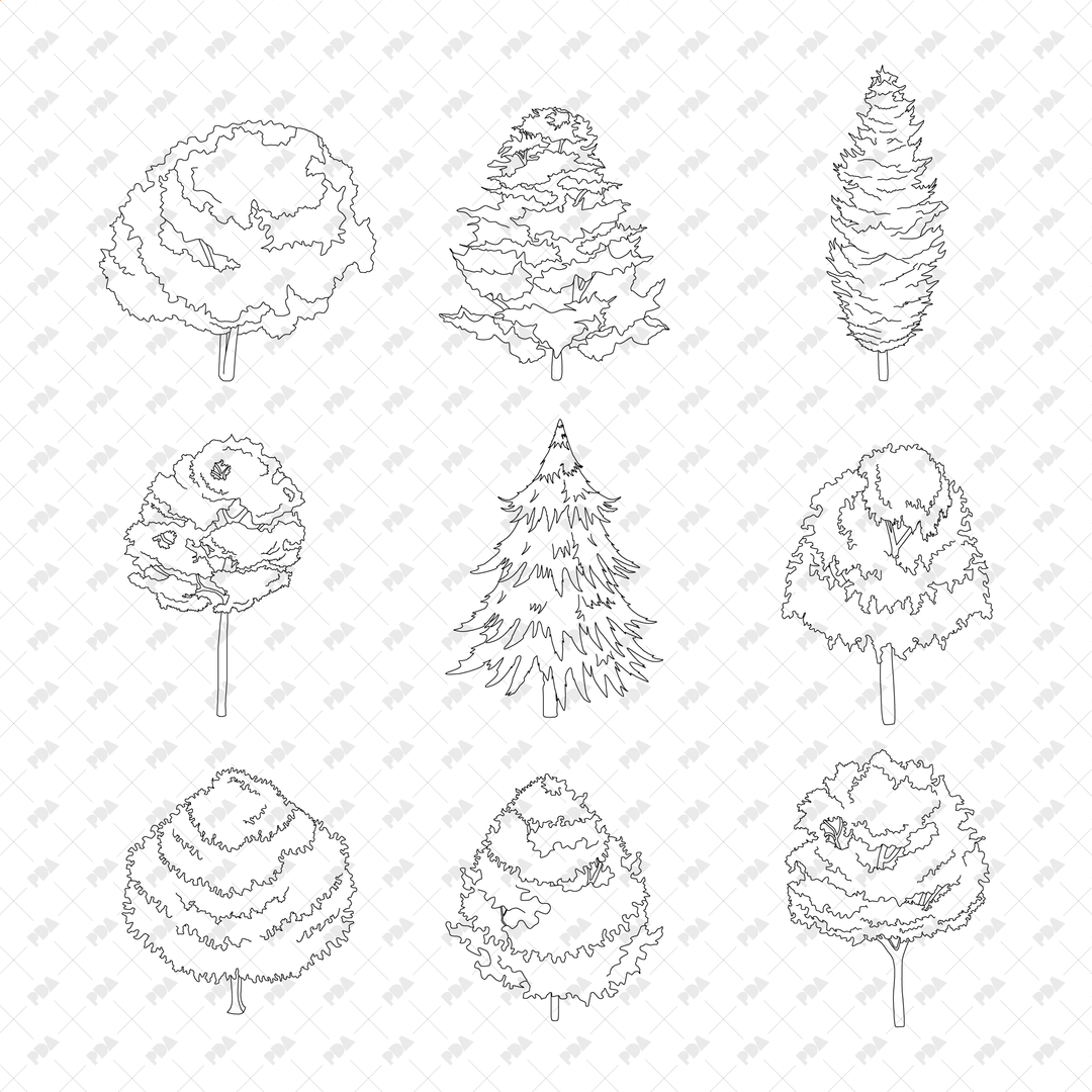 CAD, Vector Isometric Trees in isometric view