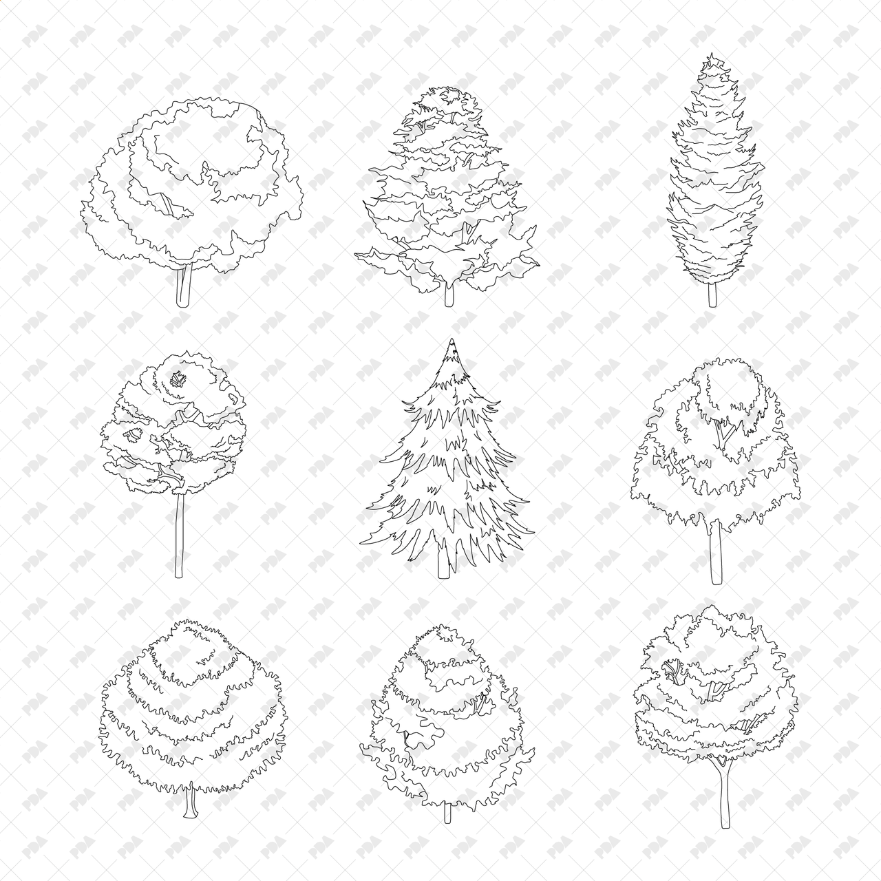 Free Sets for Architectural Plans, Collages and Renderings