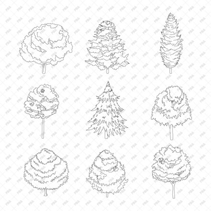 Free Sets for Architectural Plans, Collages and Renderings