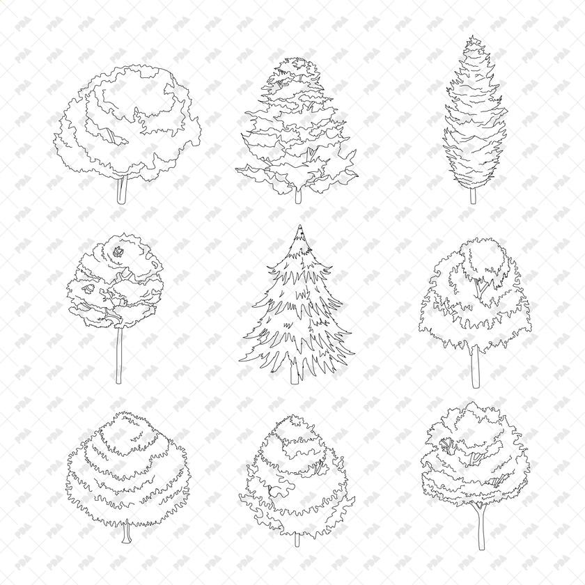 CAD, Vector Isometric Trees in isometric view