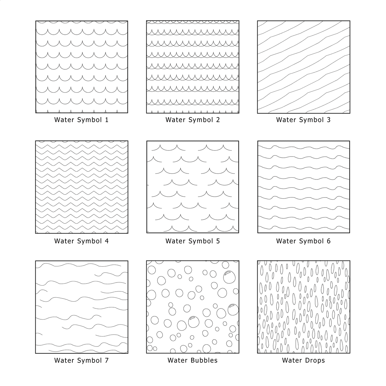 Illustrator Pattern Library - Water Patterns