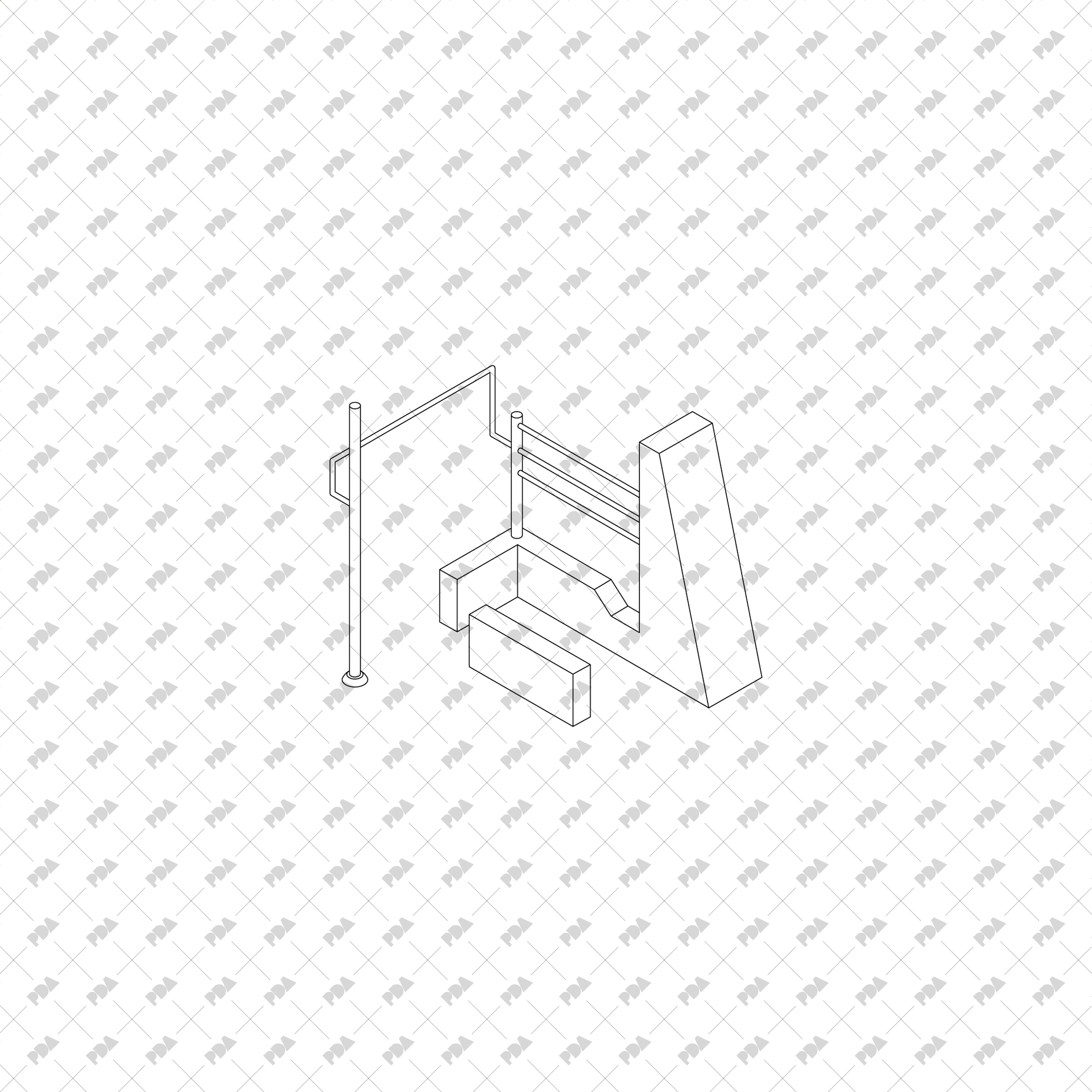 CAD, Vector Isometric Parkour and Climbing Equipment Set | Post Digital ...
