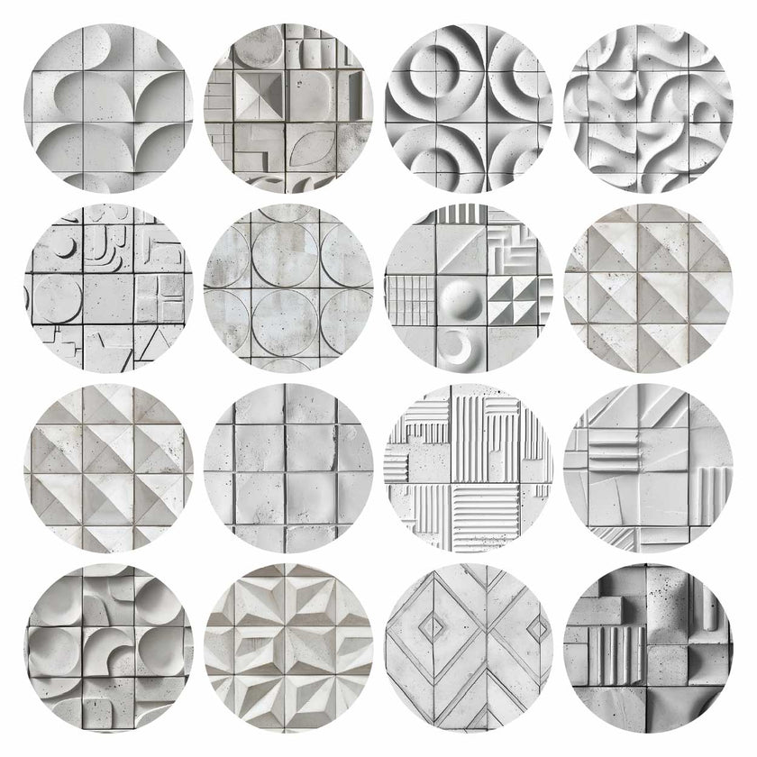 Illustrator Pattern - Realistic Concrete Tiles Textures