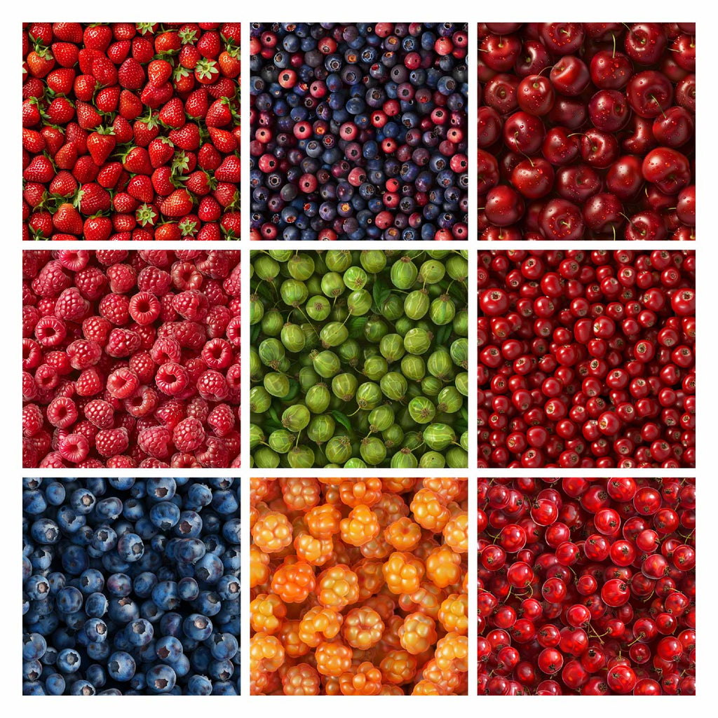 Pattern Library - Berries Textures (In top view)
