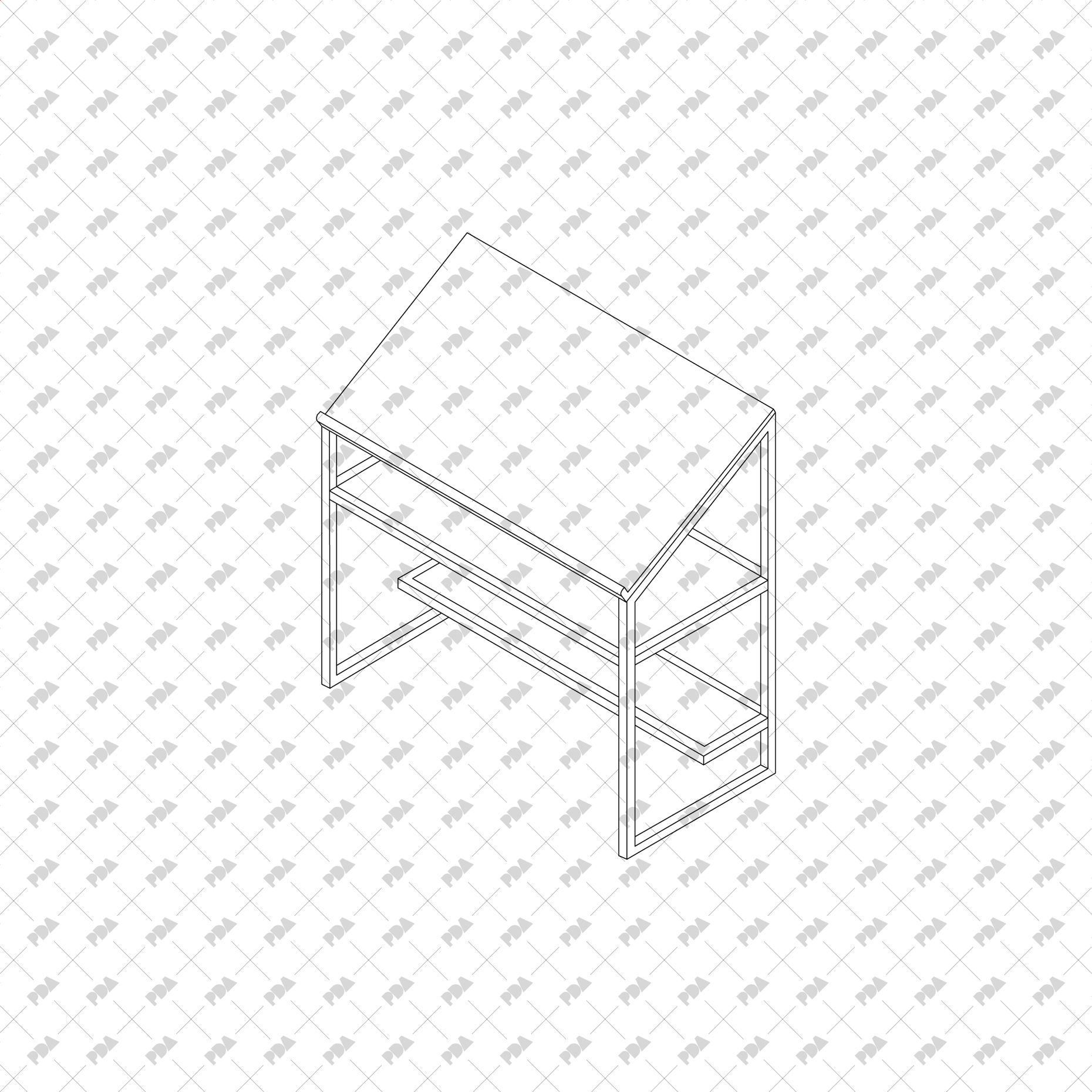 CAD, Vector Isometric Home Office Set