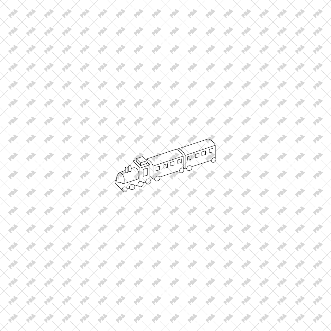 CAD, Vector Isometric Kids' Room Set