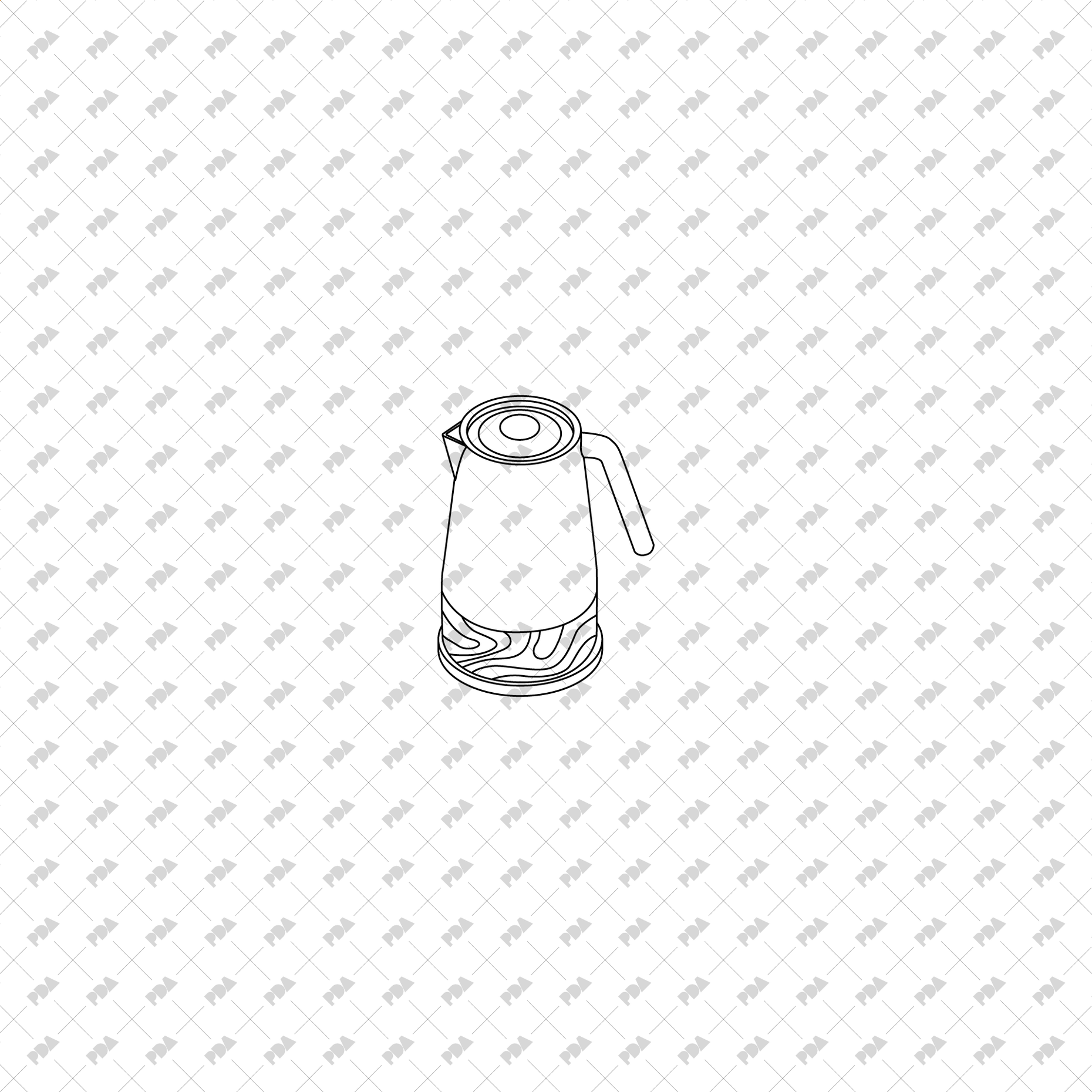 CAD, Vector Isometric Kitchen Appliances Set