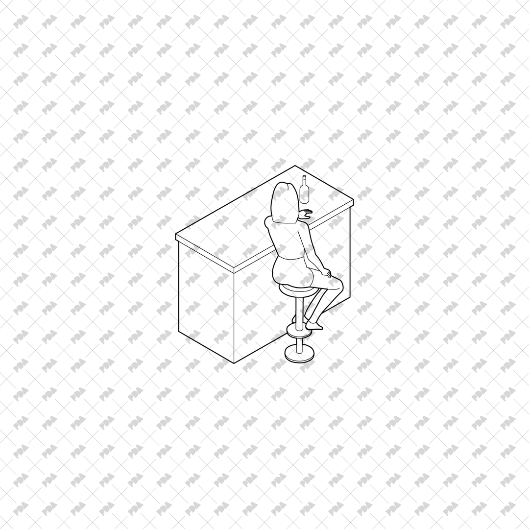 CAD, Vector, PNG Isometric View Nightclub and Party Characters