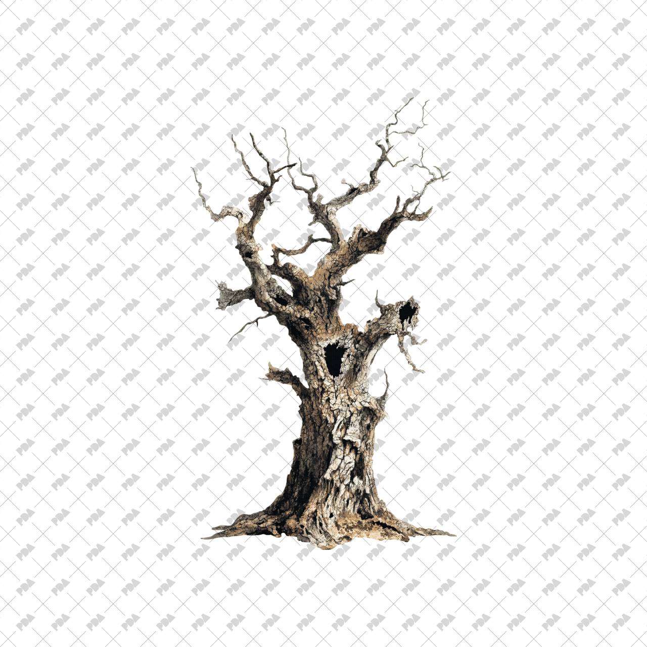 PNG Watercolor Dead Trees for Architectural Drawings