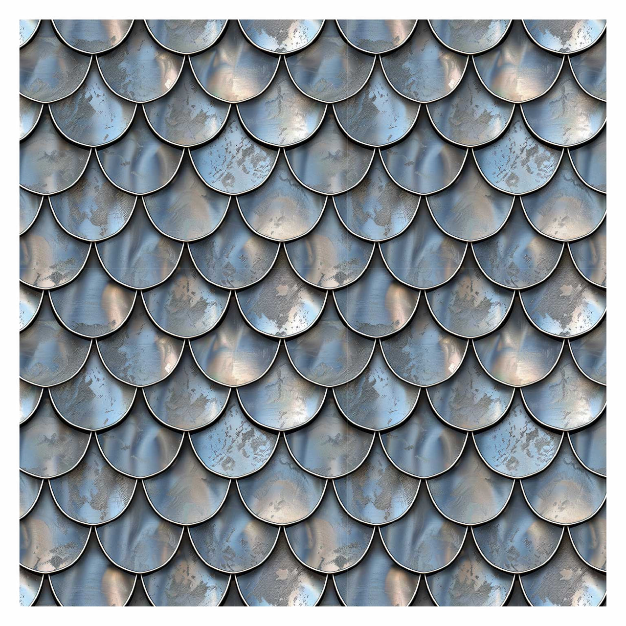 Photoshop, Illustrator Pattern Library - Metal Shingles