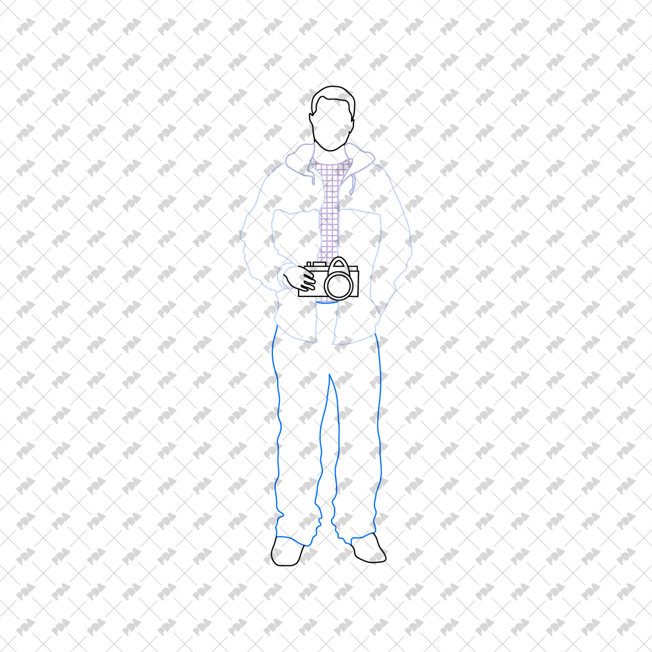 CAD, Vector, PNG Line-Art Characters