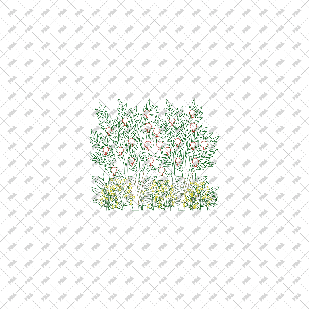 CAD, Vector Groves of Trees in Color and B/W