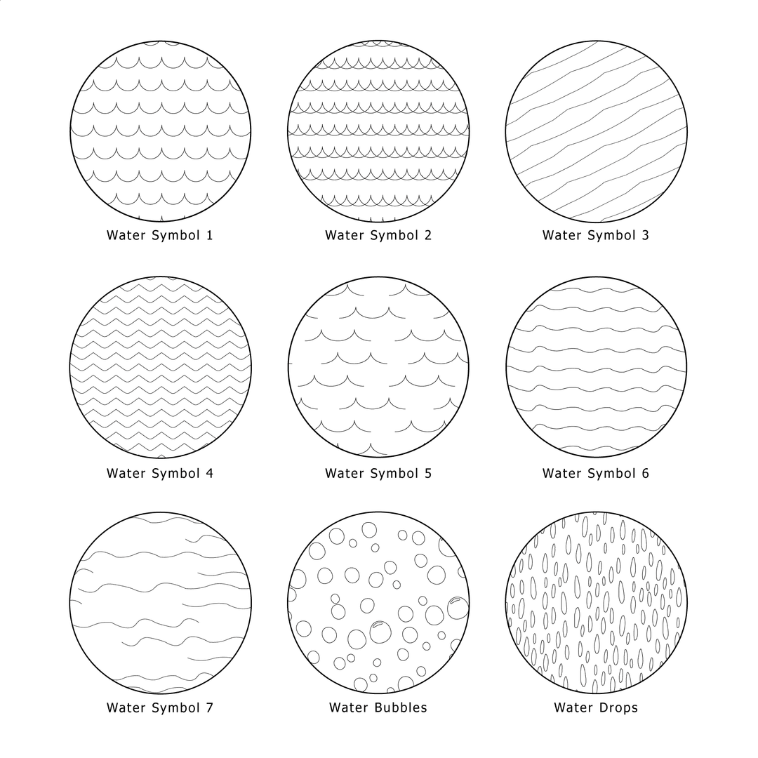 Illustrator Pattern Library - Water Patterns