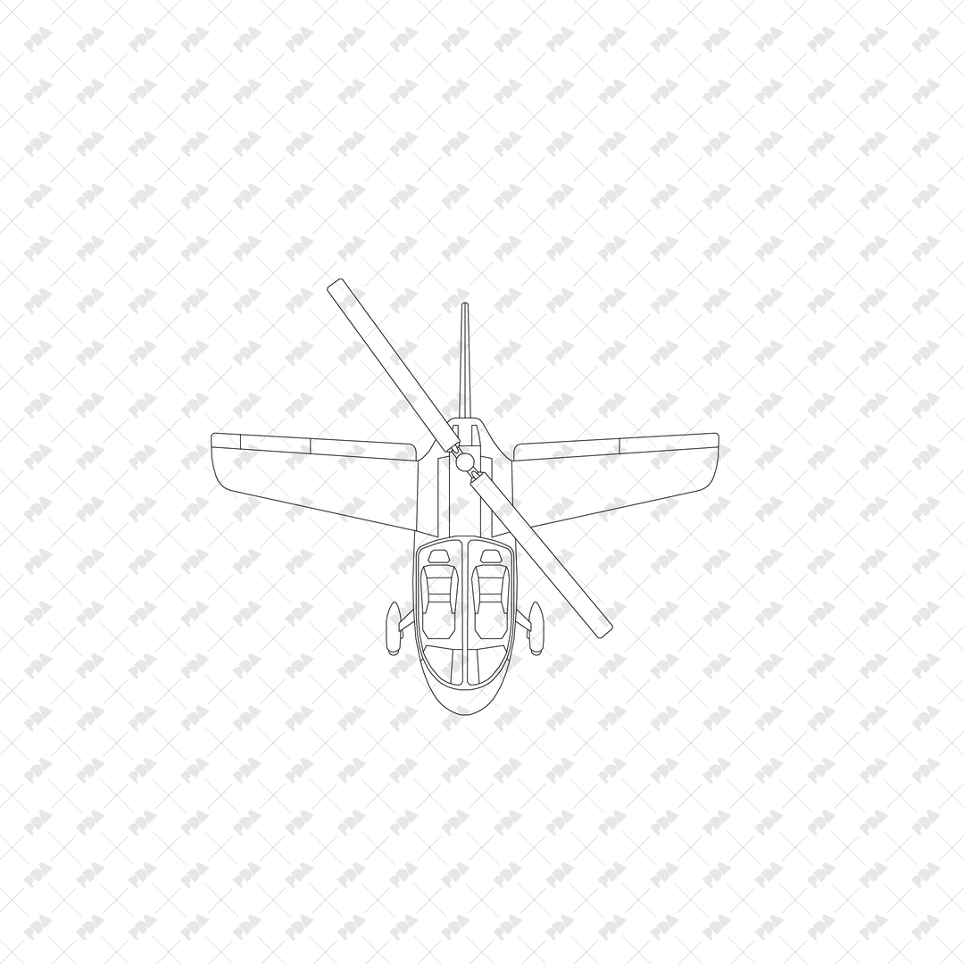 CAD, Vector, and PNG Personal Aviation Devices, Top View