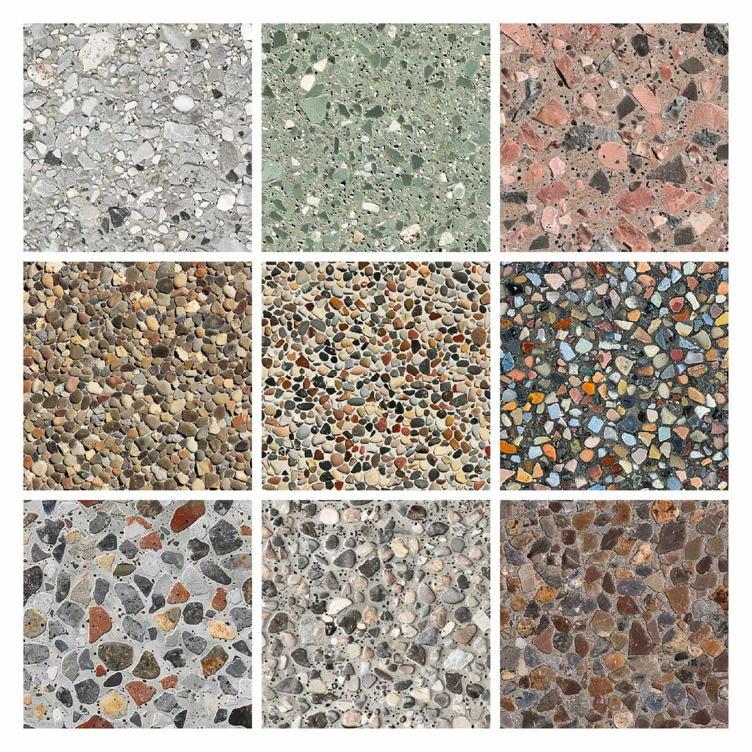 Pattern Library - Exposed Aggregate Textures