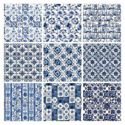 Illustrator Pattern Library - Delft Tiles Textures | Post Digital ...