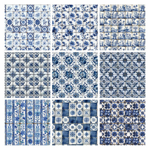 Illustrator Pattern Library - Delft Tiles Textures | Post Digital ...