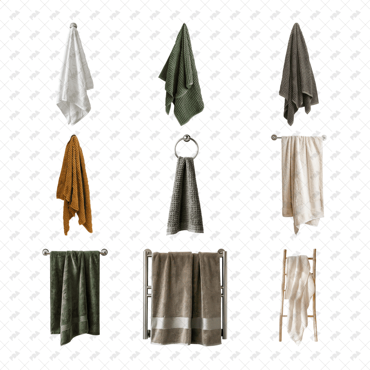 PNG Cutout Towels - front view