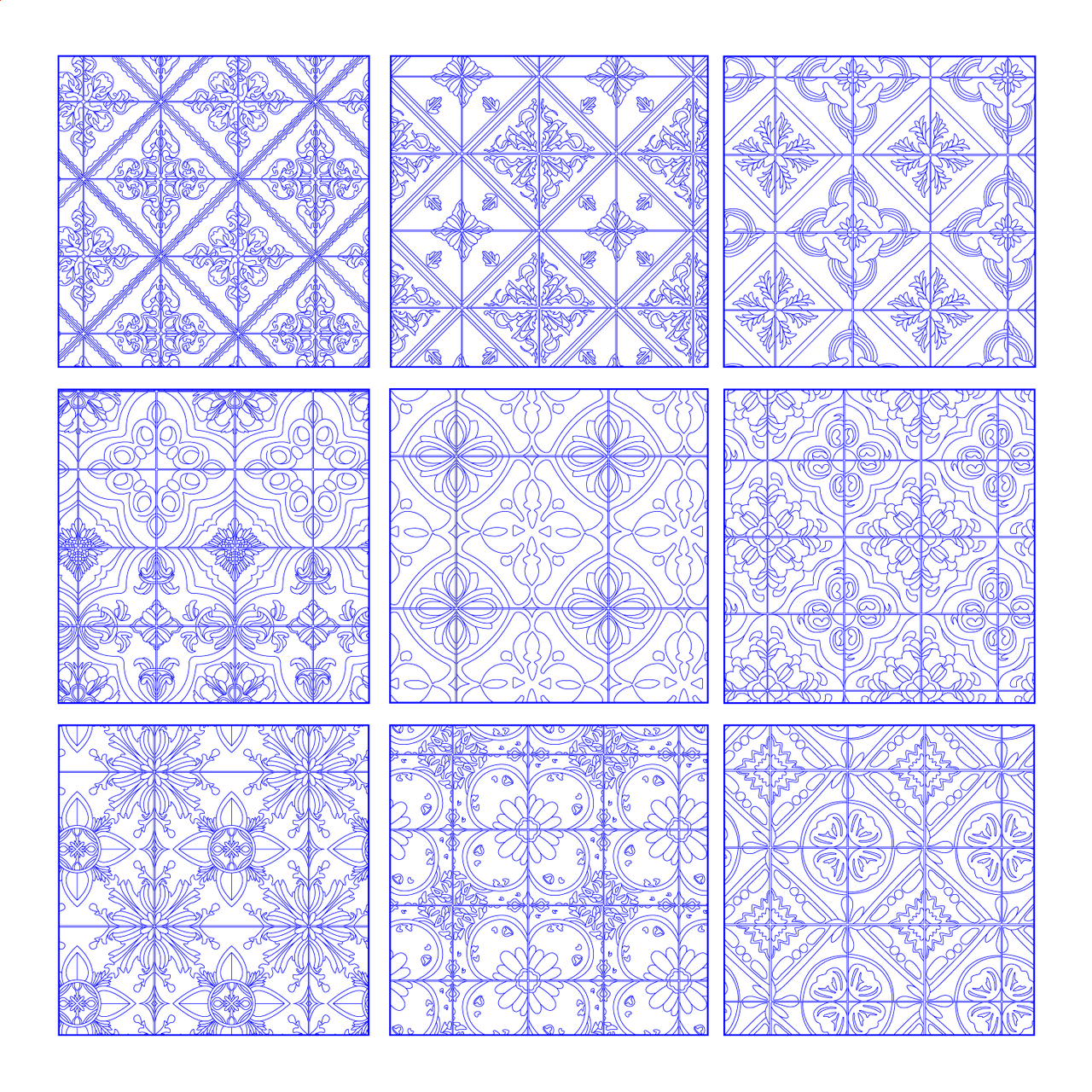 Azulejo Tile Patterns for Adobe Illustrator