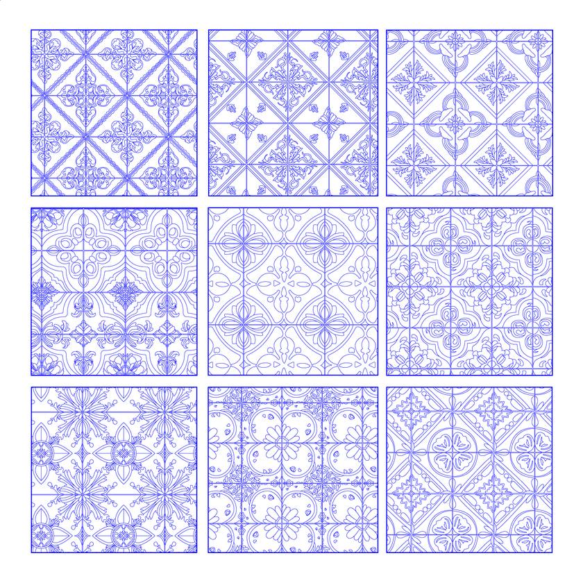 Illustrator Pattern Library - Vector Azulejo Tiles Seamless Textures ...