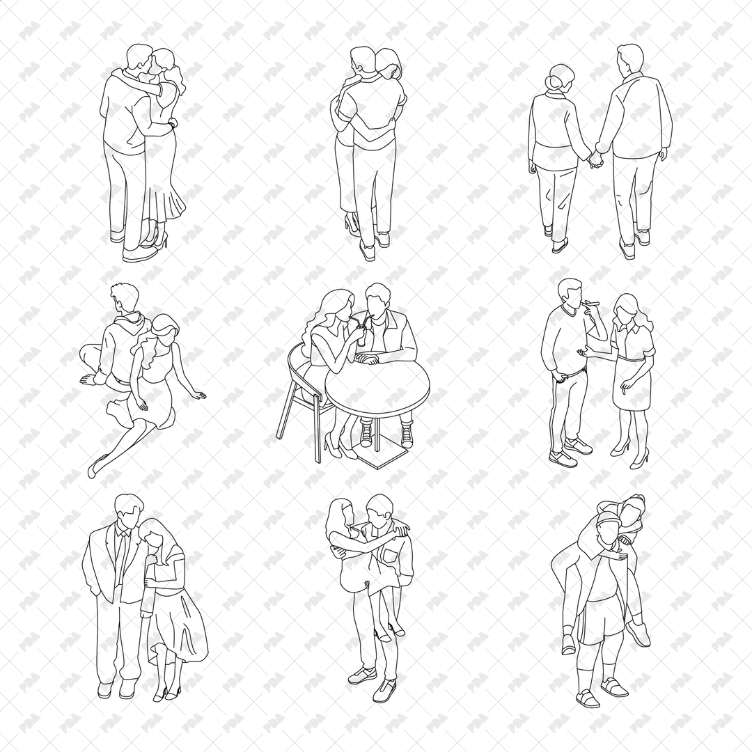 CAD, Vector Isometric Urban Furniture