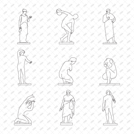 CAD, Vector Ancient Statues | Post Digital Architecture