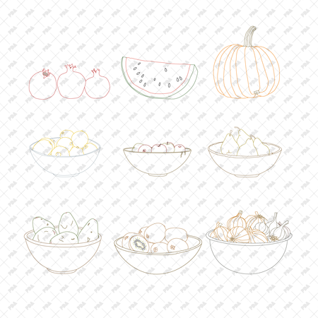 CAD, Vector Fruits and Veggies Set | Post Digital Architecture