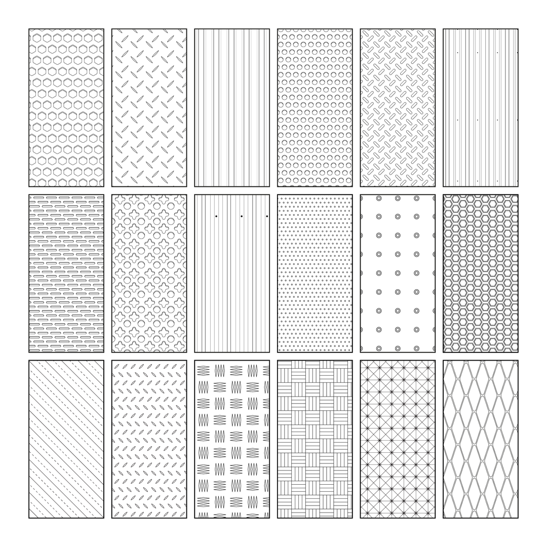 Illustrator Pattern Library - Metal Patterns Big Set
