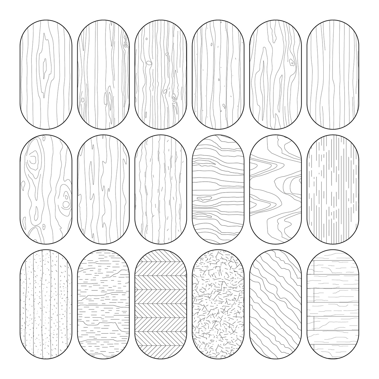 Illustrator Pattern Library - Wooden Patterns Big Set | Post Digital Architecture