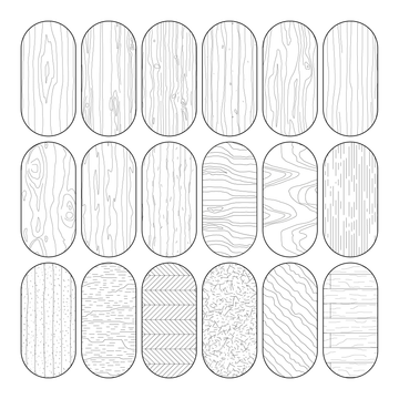Illustrator Pattern Library - Wooden Patterns Big Set