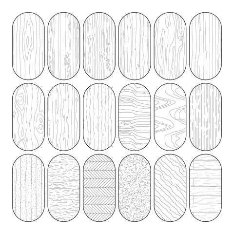 Illustrator Pattern Library - Wooden Patterns Big Set