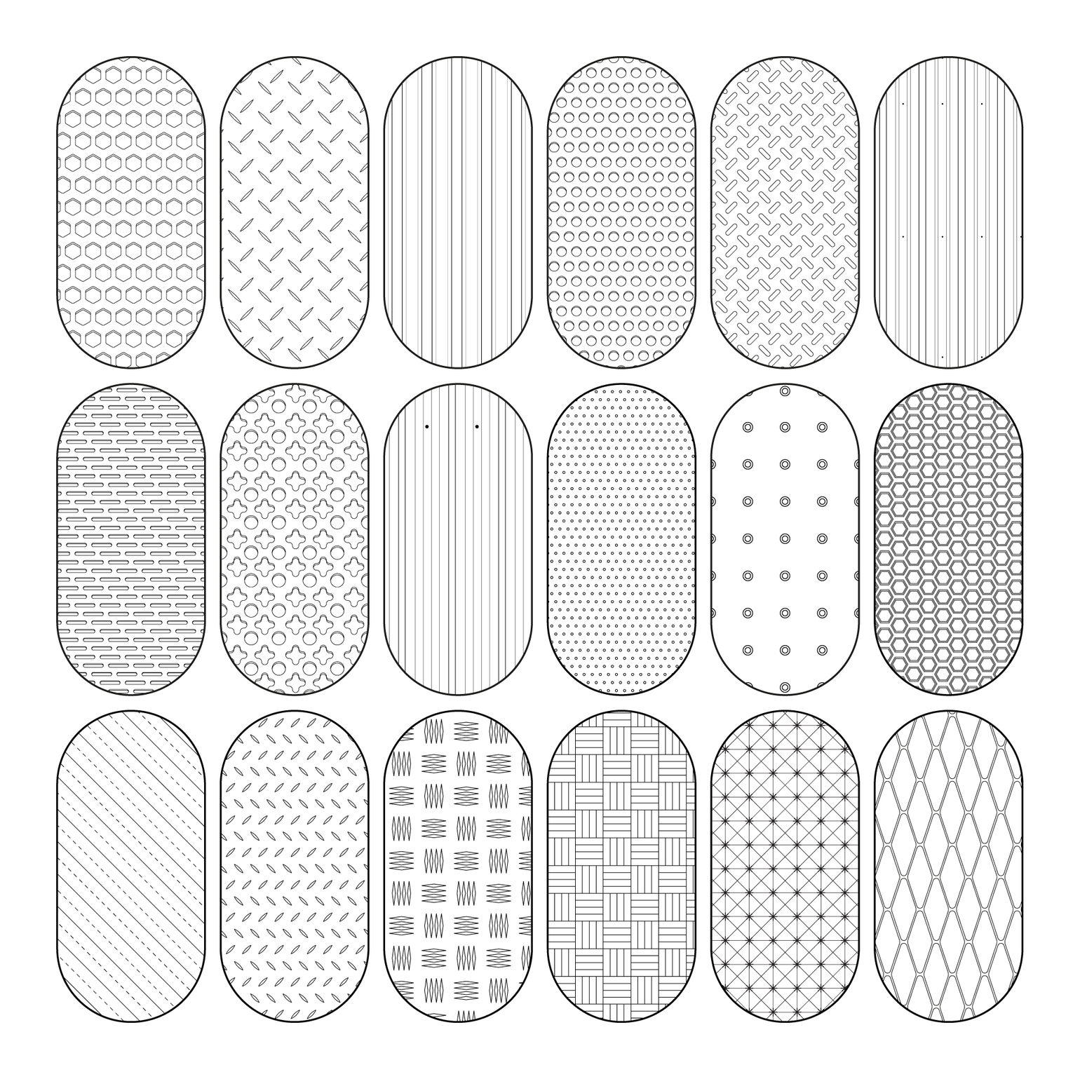 Illustrator Pattern Library - Metal Patterns Big Set