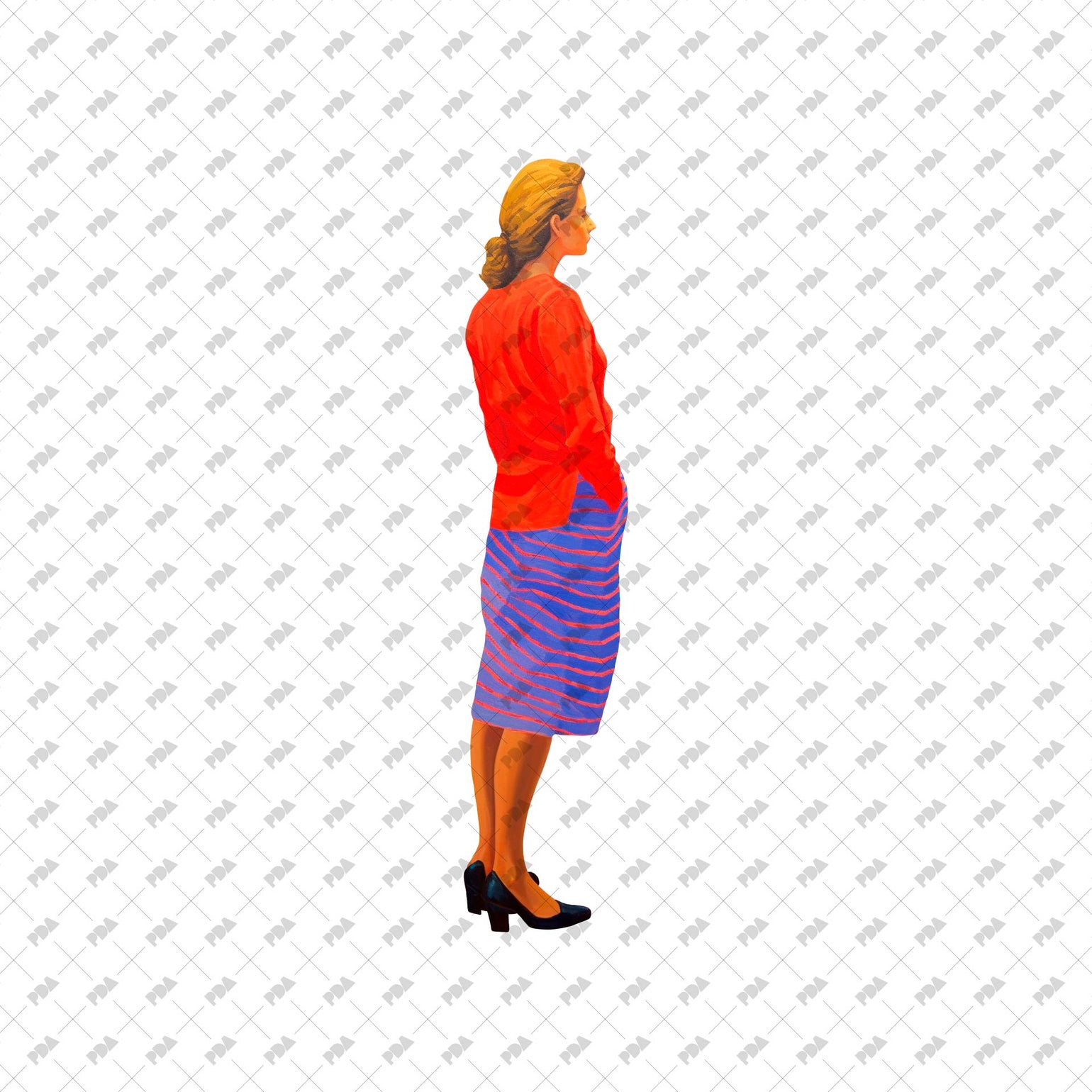 PNG Post Digital Collage Side View Characters