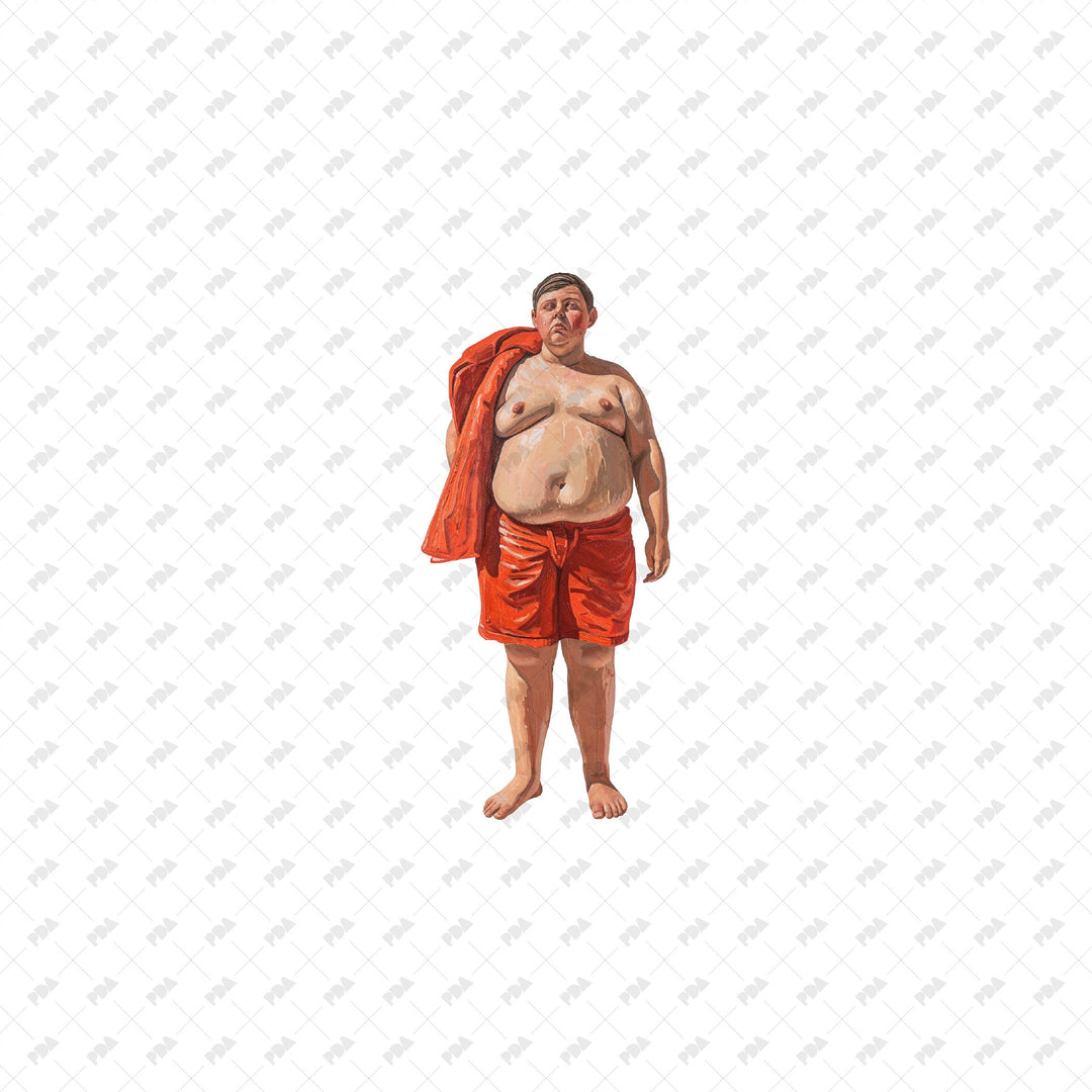 PNG Cutout Post Digital Collage Swimmers and Bathers Set