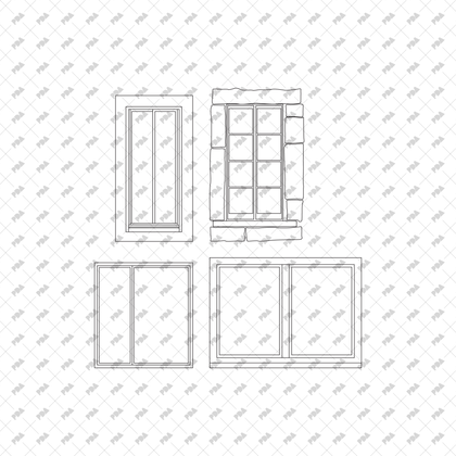 CAD, Vector Windows Set | Post Digital Architecture | Post Digital ...