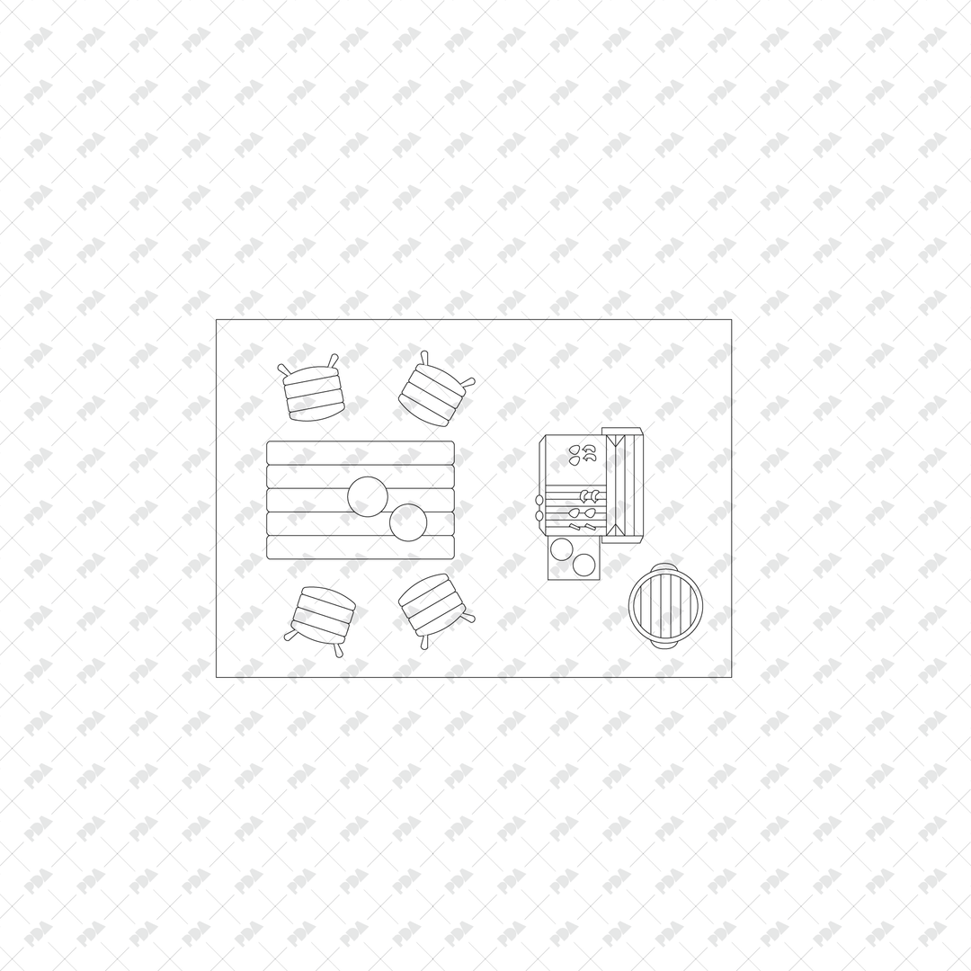 Plans de balcons en vue de dessus (CAO, vectoriel, PNG)