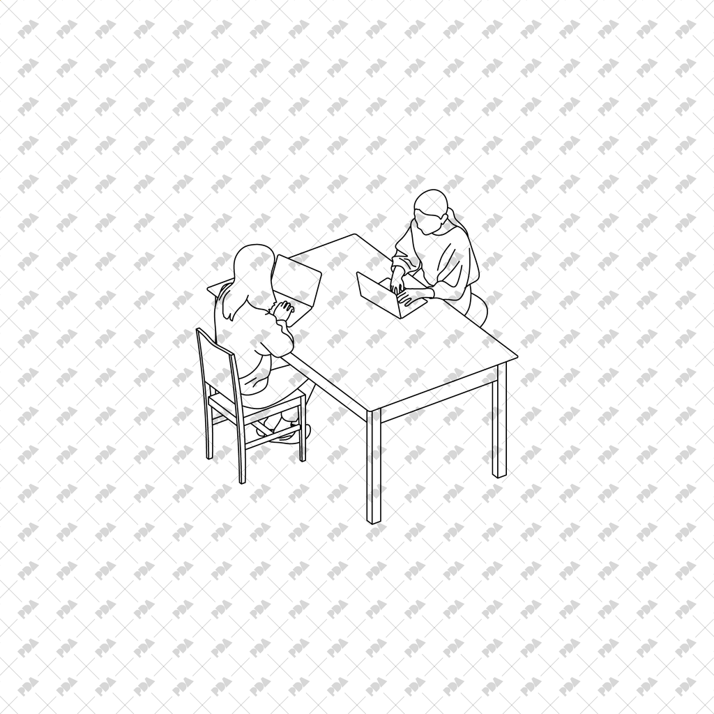 CAD, Vector Isometric People Set